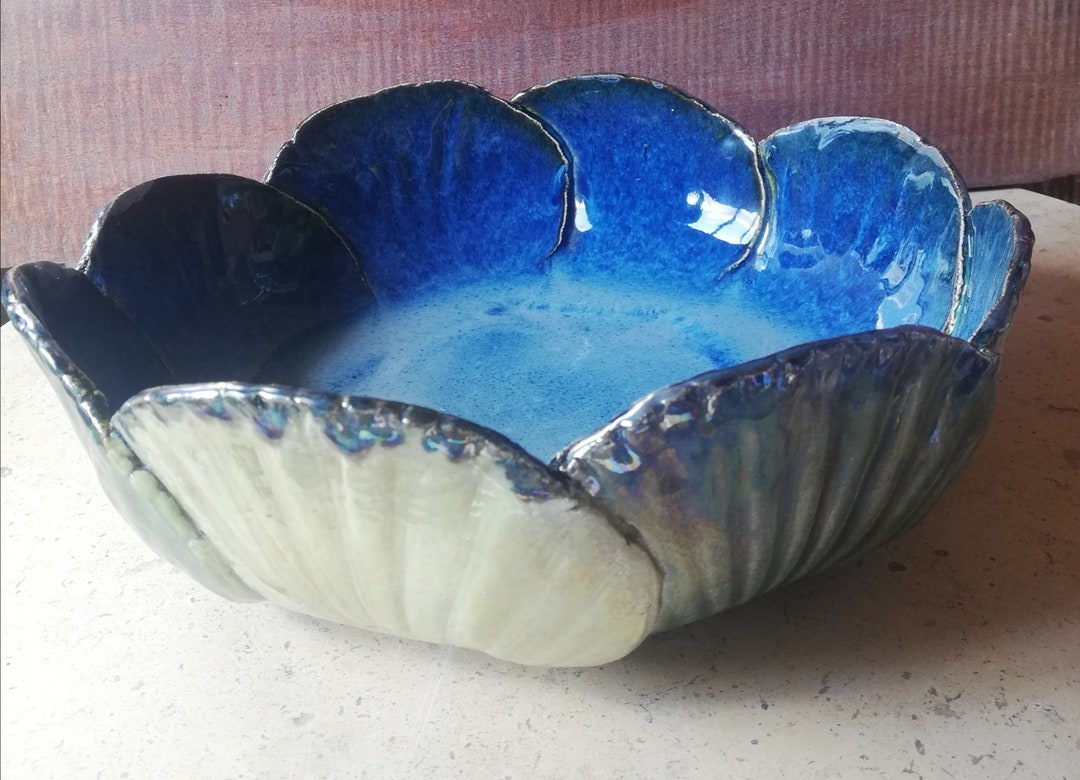 Hand Built, Delightful, Stoneware 'shell' Bowl - Etsy