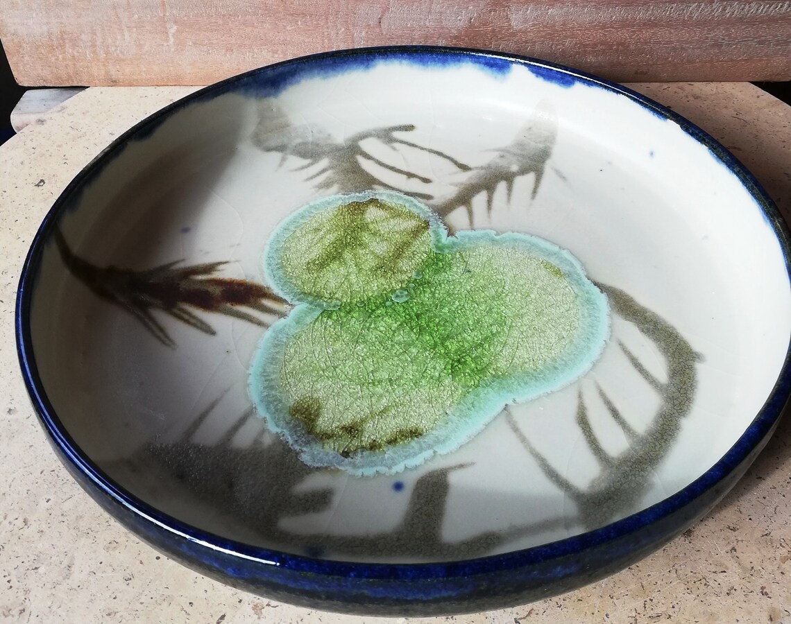 Creamy Glazed, Glass Melt, Ceramic Serving Dish - Etsy