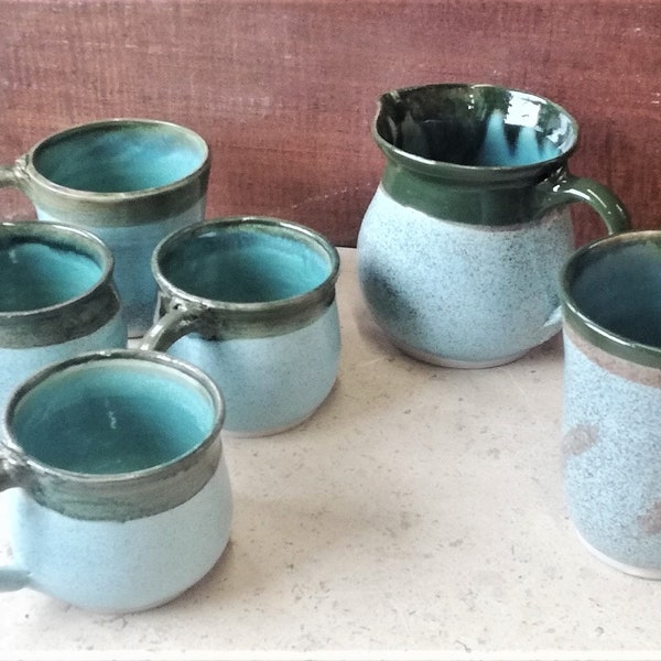 Turquoise Mugs - Etsy