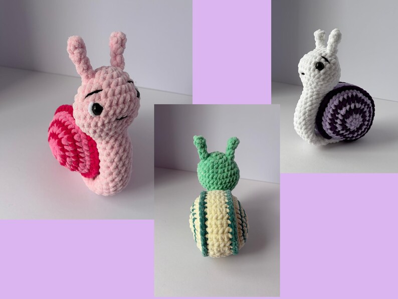 Spiral Shell Snail Cute Stuffy, Crocheted Forrest Woodland Creature ...