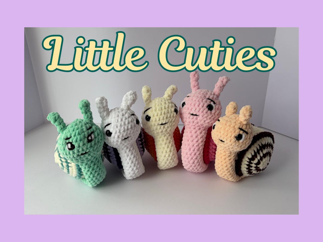 Spiral Shell Snail Cute Stuffy, Crocheted Forrest Woodland Creature ...