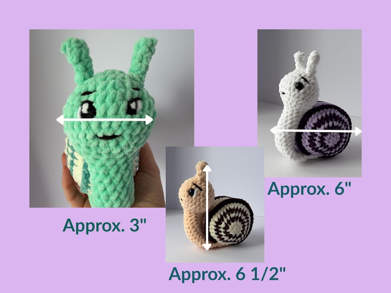 Spiral Shell Snail Cute Stuffy, Crocheted Forrest Woodland Creature ...
