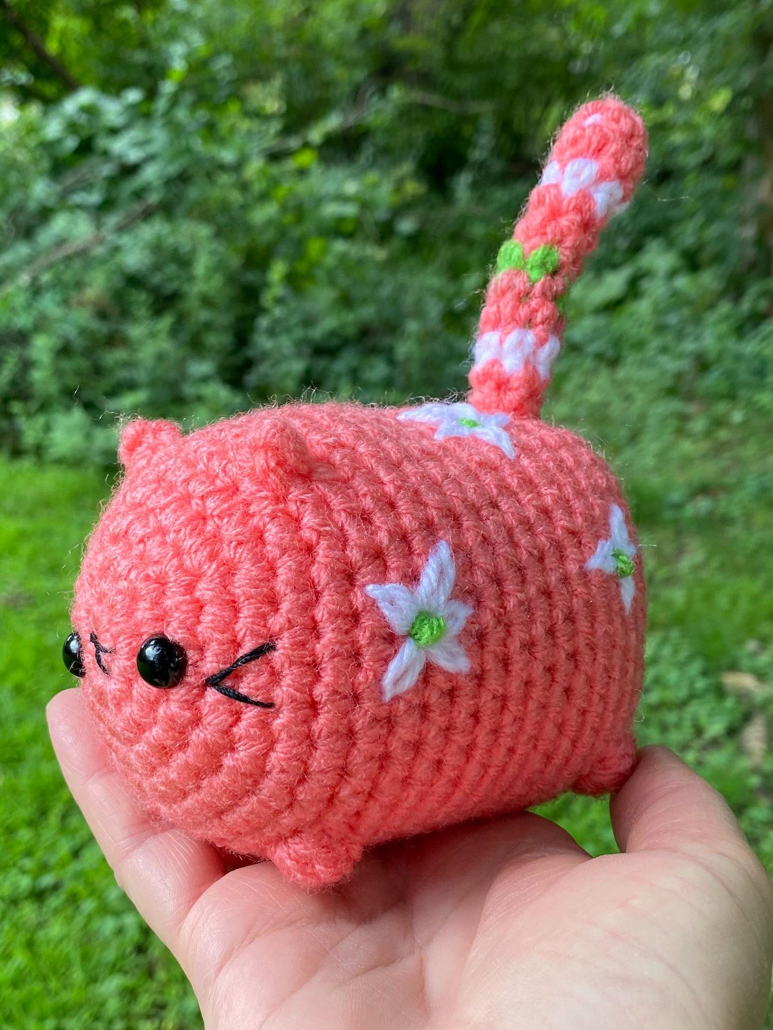 Cute Loaf Cat Made to Order Crochet Plushis, Retro Cat Hippy Vibe ...