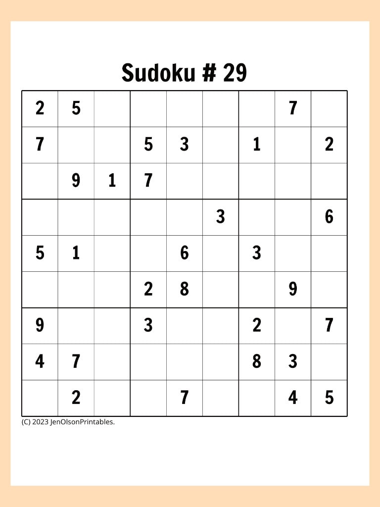 100 Easy Sudoku Puzzles Vol. 1 - Etsy