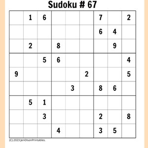 100 Hard Sudoku Puzzles Vol. 1 - Etsy