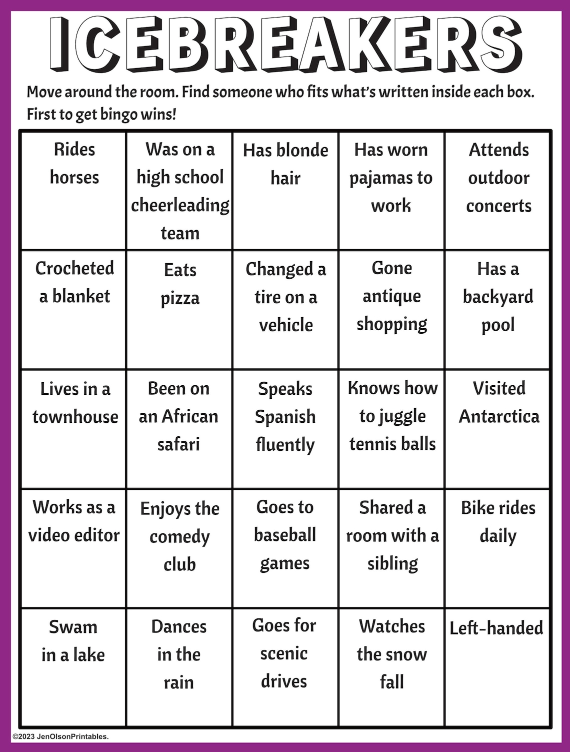 Icebreakers Games for Groups - Etsy