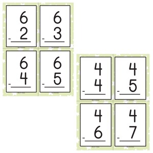 Printable Subtraction Flashcards 0-10 (PDF Download) - Etsy