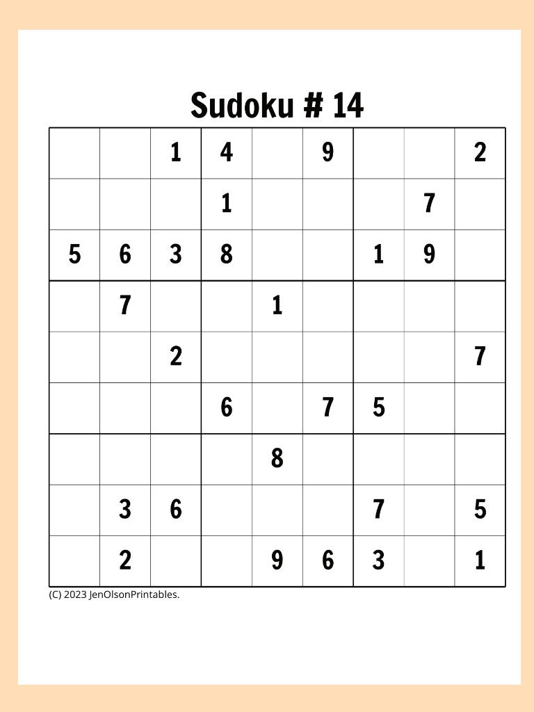 100 Hard Sudoku Puzzles Vol. 1 - Etsy