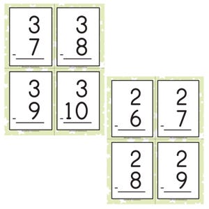 Printable Subtraction Flashcards 0-10 (PDF Download) - Etsy
