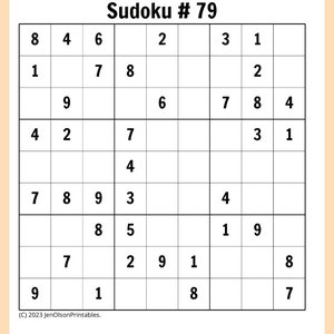 100 Easy Sudoku Puzzles Vol. 2 - Etsy