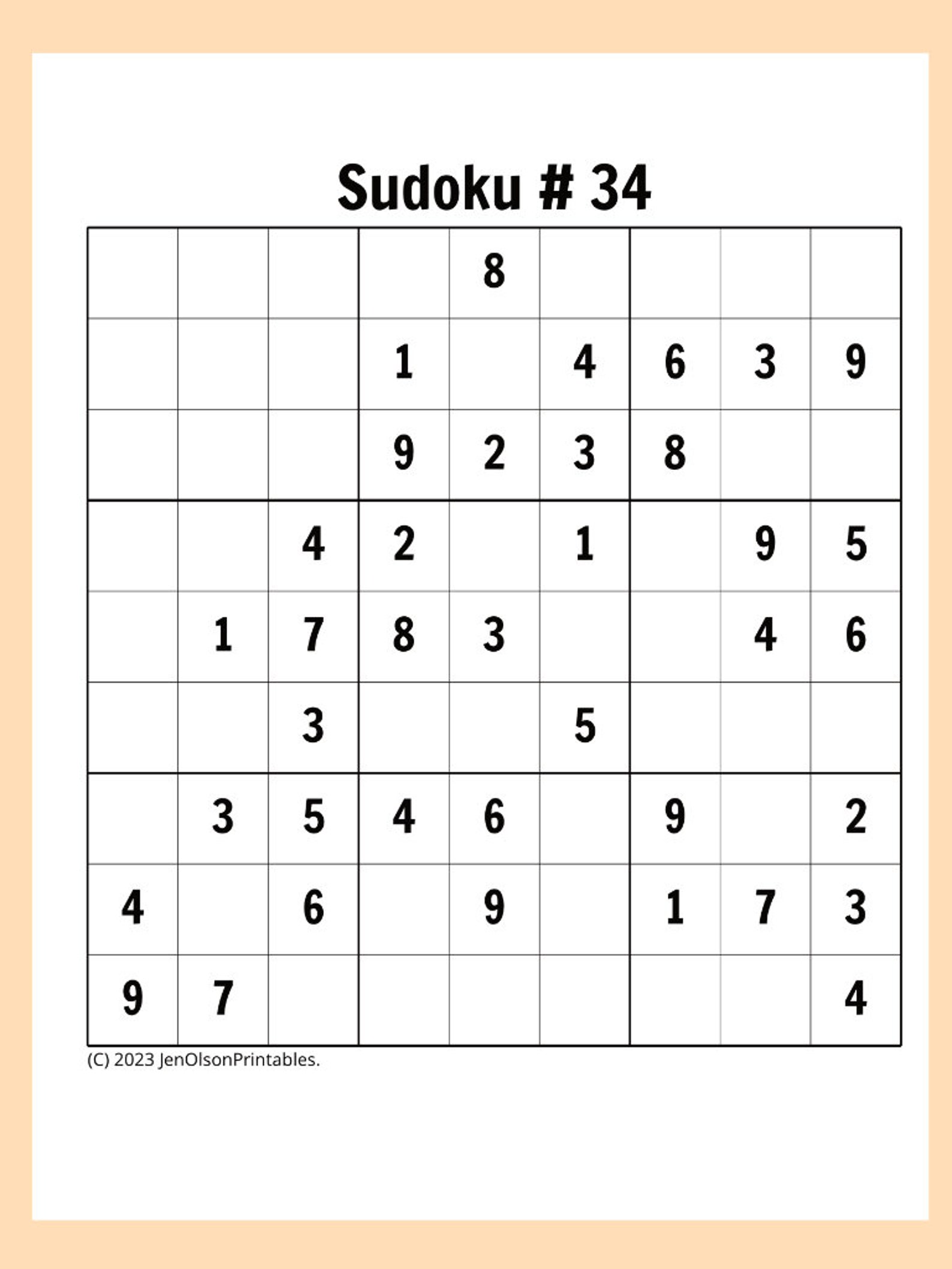 100 Hard Sudoku Puzzles Vol. 1 - Etsy