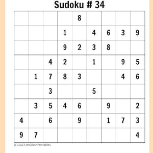 100 Hard Sudoku Puzzles Vol. 1 - Etsy