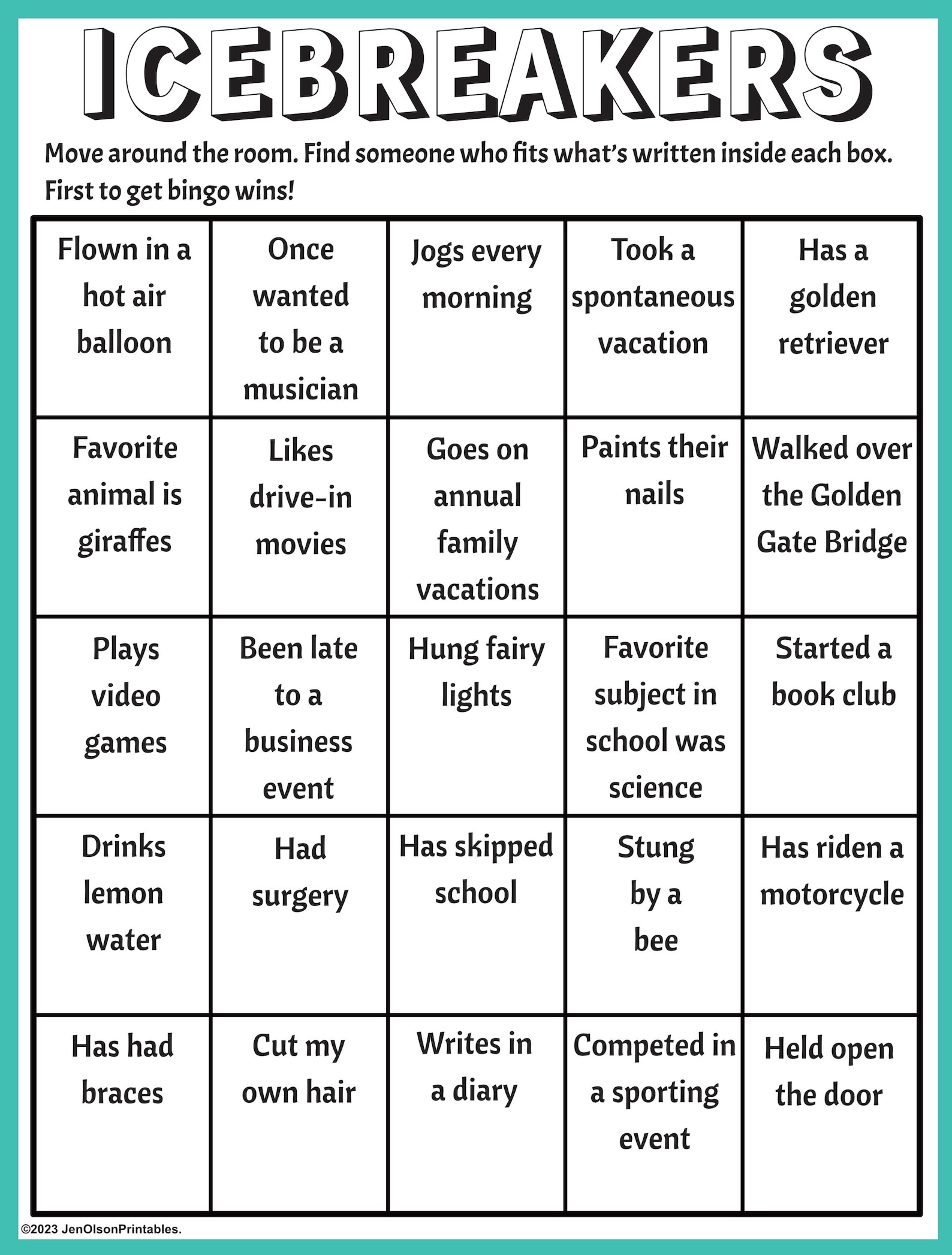 Icebreakers Games for Groups - Etsy