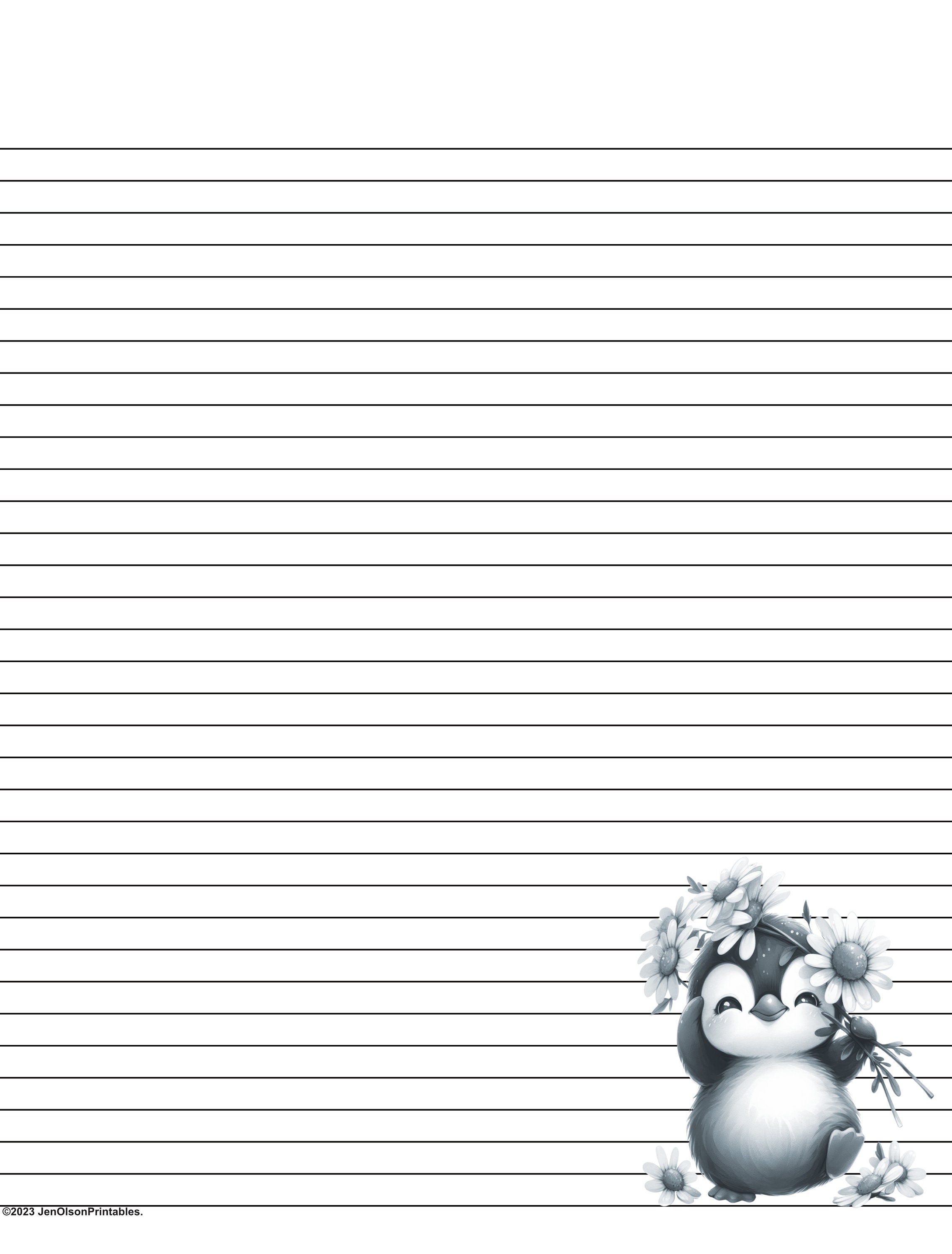 Daisy-themed Notebook Paper - Etsy