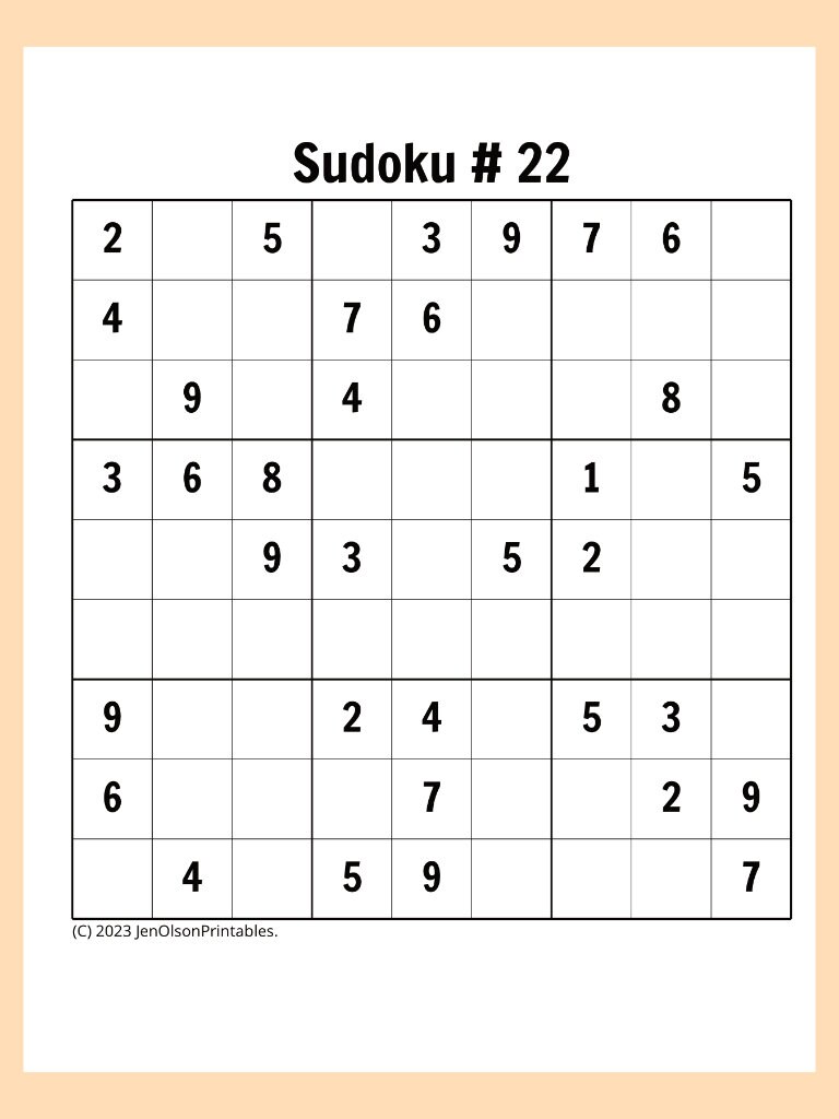 100 Easy Sudoku Puzzles Vol. 1 - Etsy