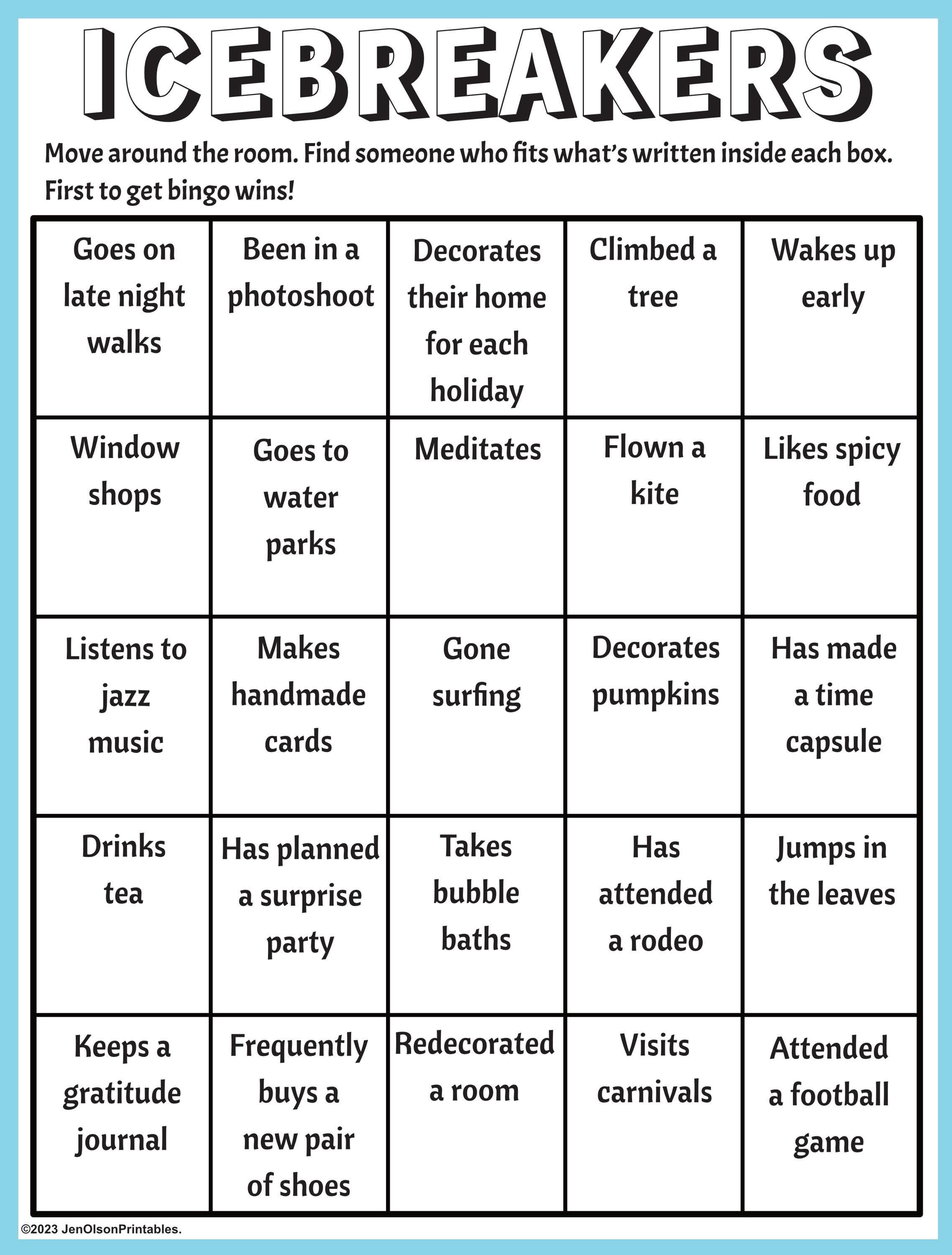 Icebreakers Games for Groups - Etsy