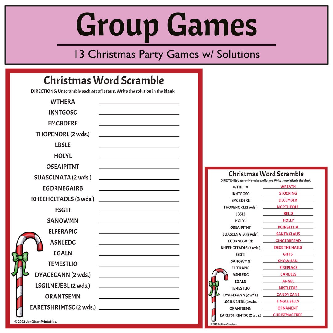 13 Fun Christmas Activities for Groups - Etsy