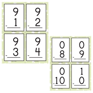 Printable Subtraction Flashcards 0-10 (PDF Download) - Etsy