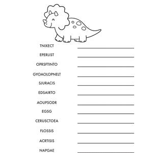 10 Fun Dinosaur Activity Sheets - Etsy