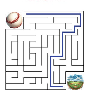 Baseball Maze - Etsy