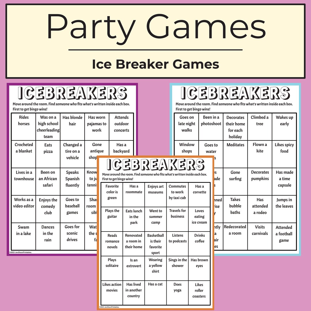 Icebreakers Games for Groups - Etsy