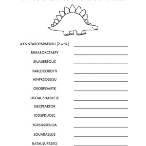 10 Fun Dinosaur Activity Sheets - Etsy