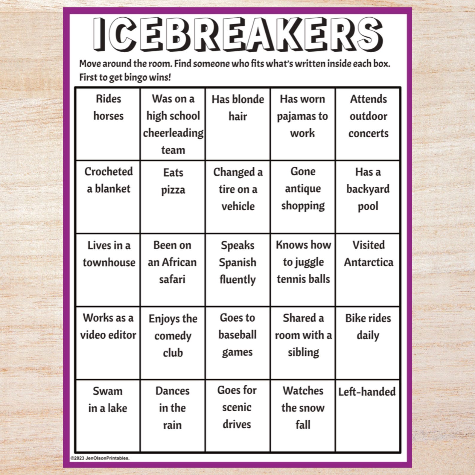 Icebreakers Games for Groups - Etsy