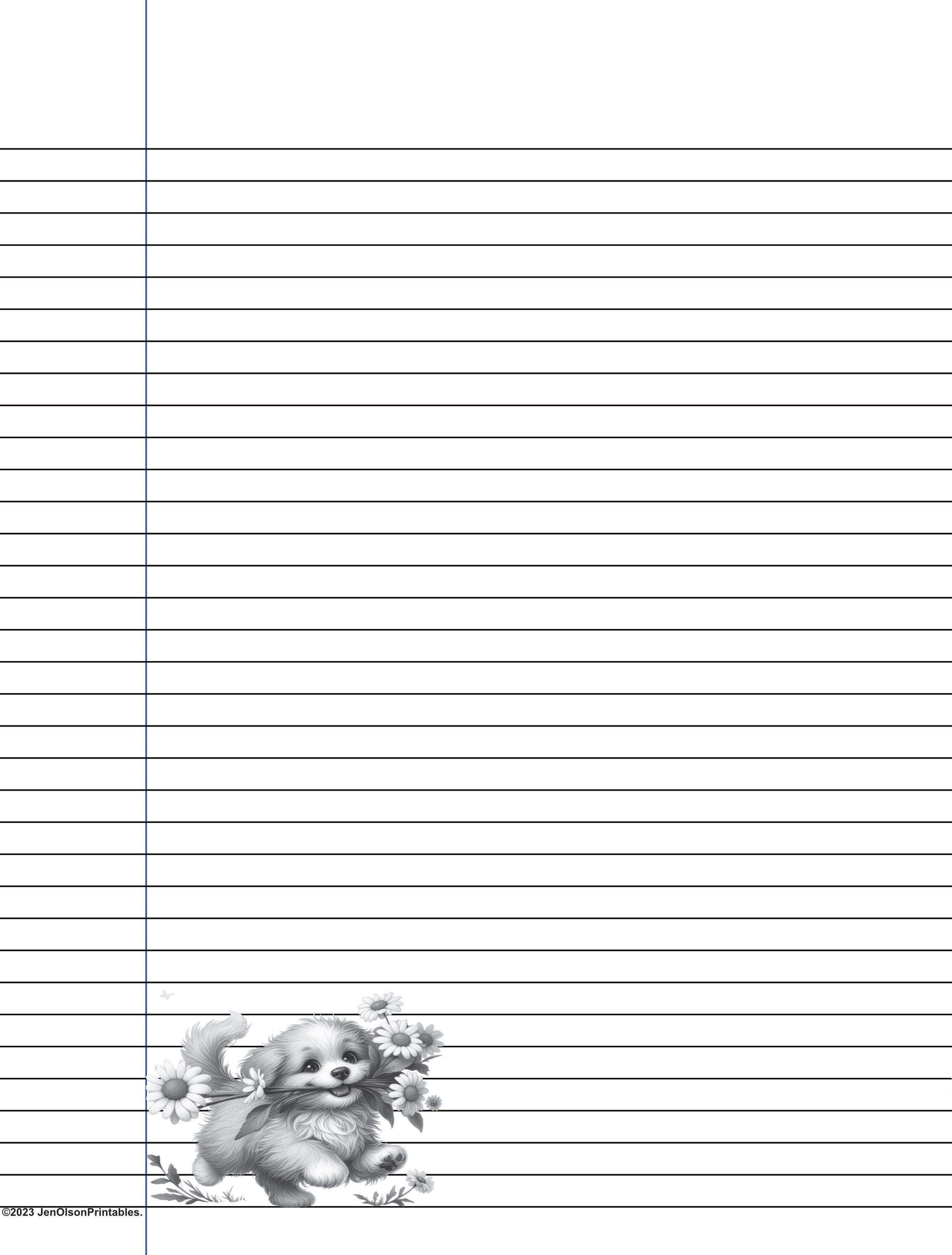 Daisy-themed Notebook Paper - Etsy