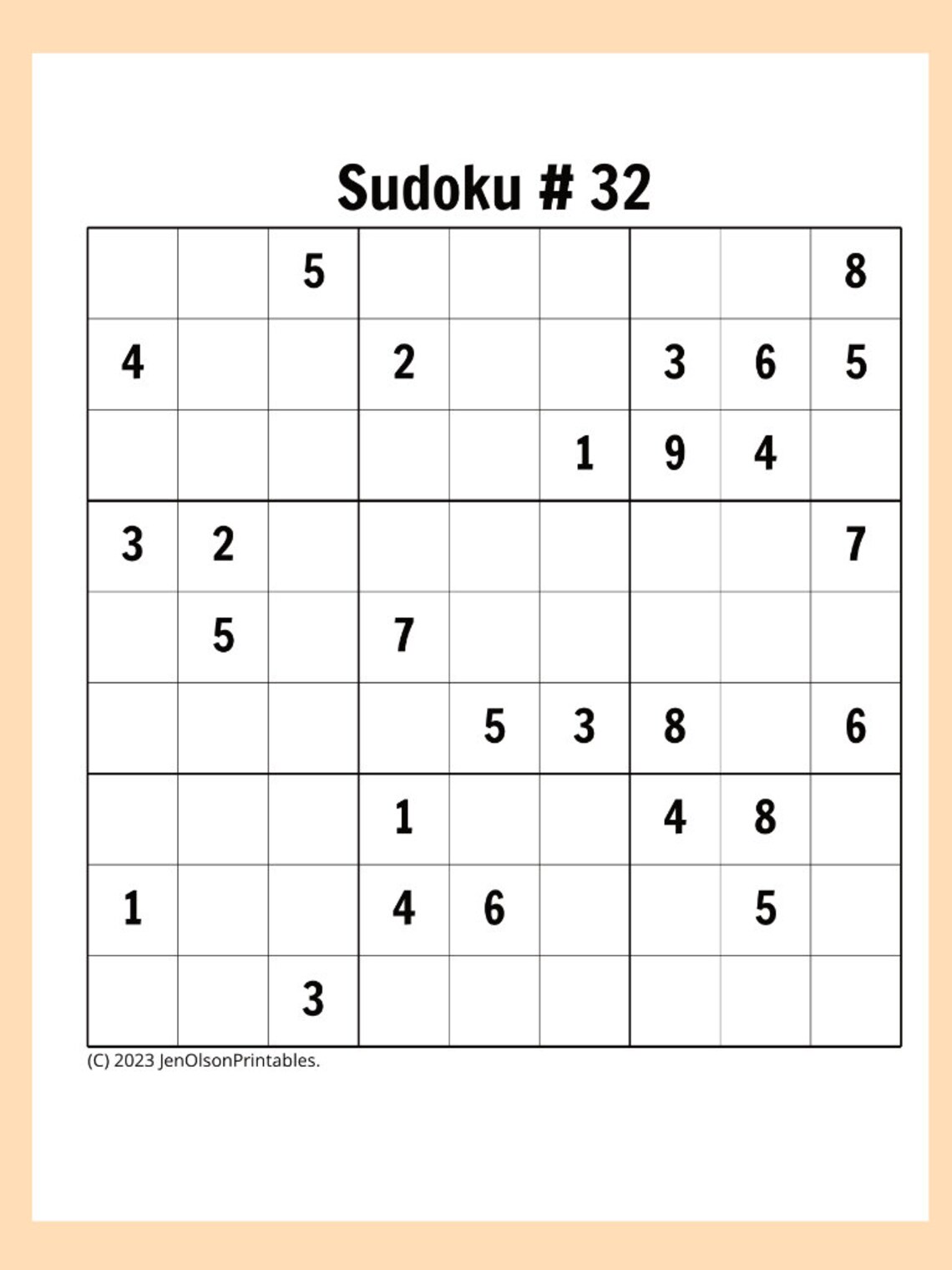100 Hard Sudoku Puzzles Vol. 1 - Etsy