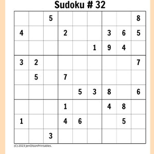 100 Hard Sudoku Puzzles Vol. 1 - Etsy