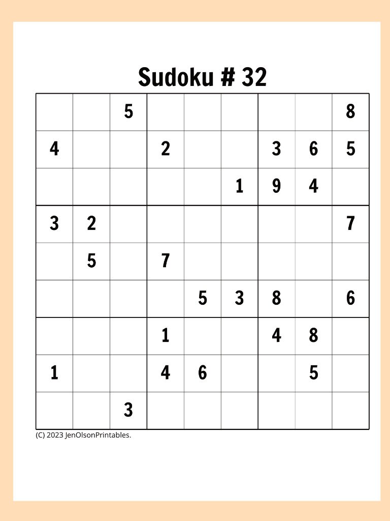 100 Hard Sudoku Puzzles Vol. 1 - Etsy