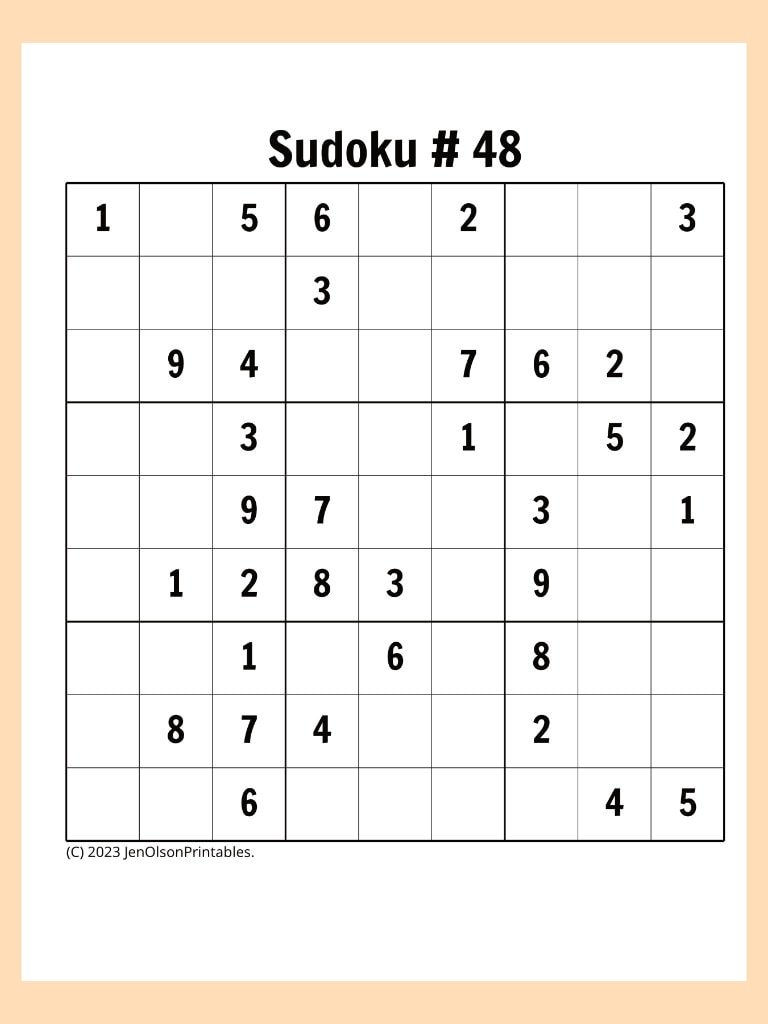 100 Easy Sudoku Puzzles Vol. 1 - Etsy