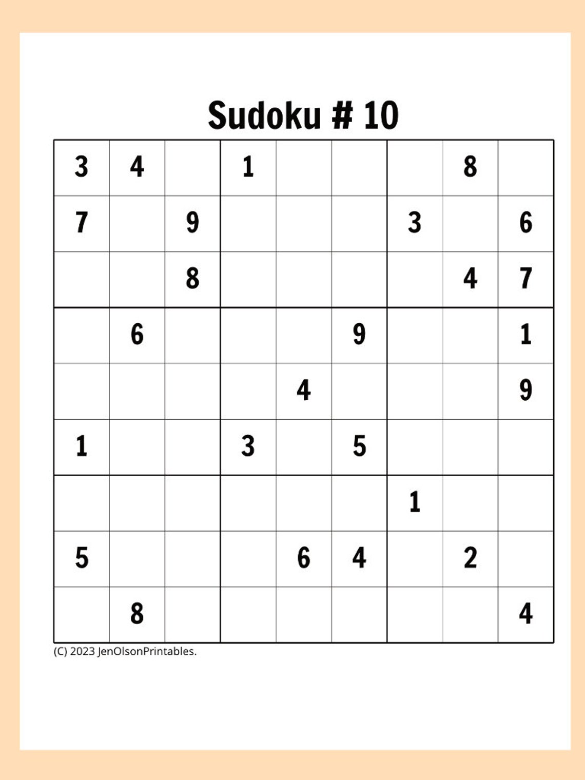 100 Hard Sudoku Puzzles Vol. 1 - Etsy