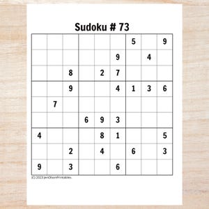 100 Hard Sudoku Puzzles Vol. 5 - Etsy