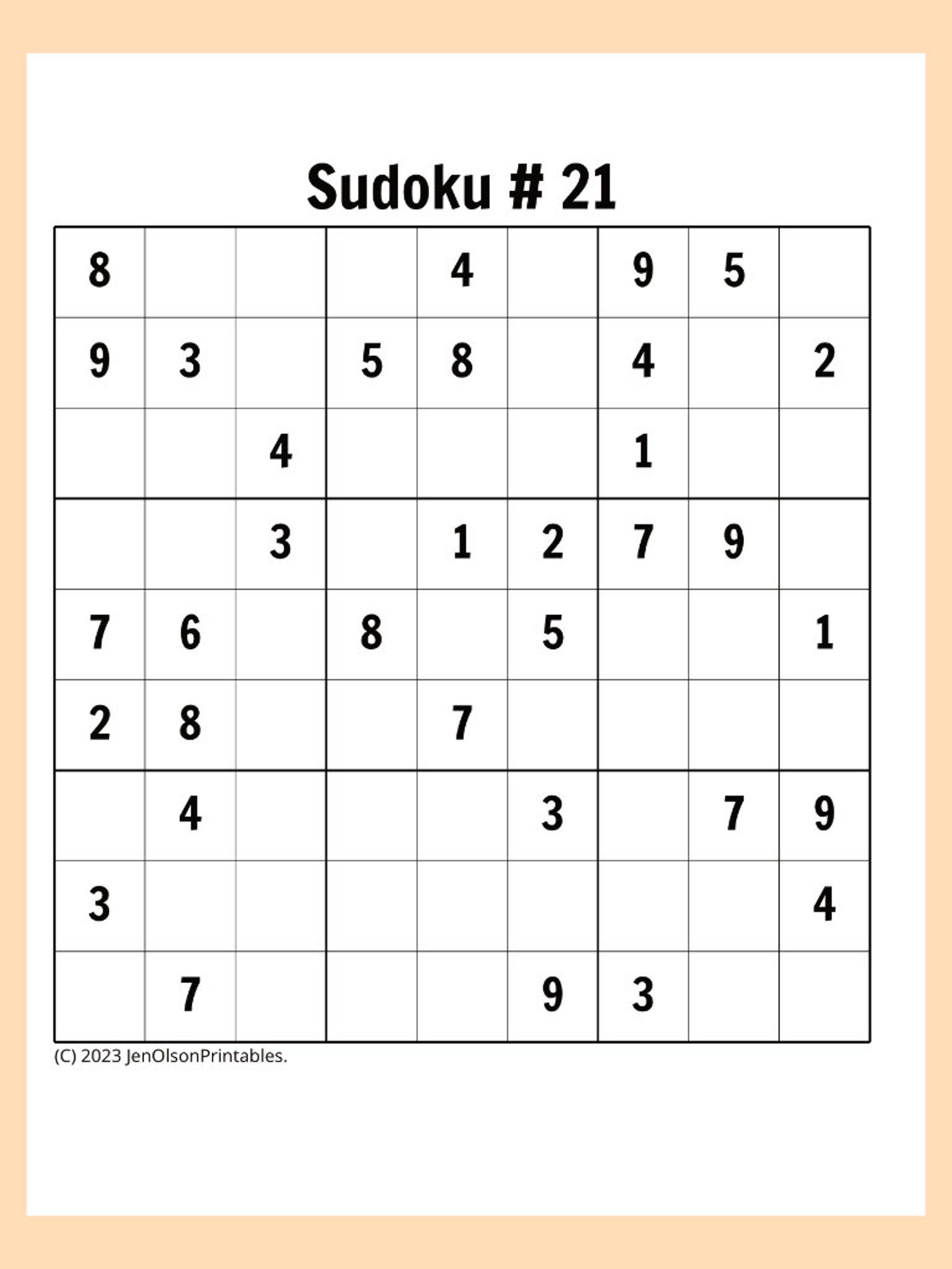 100 Easy Sudoku Puzzles Vol. 3 - Etsy