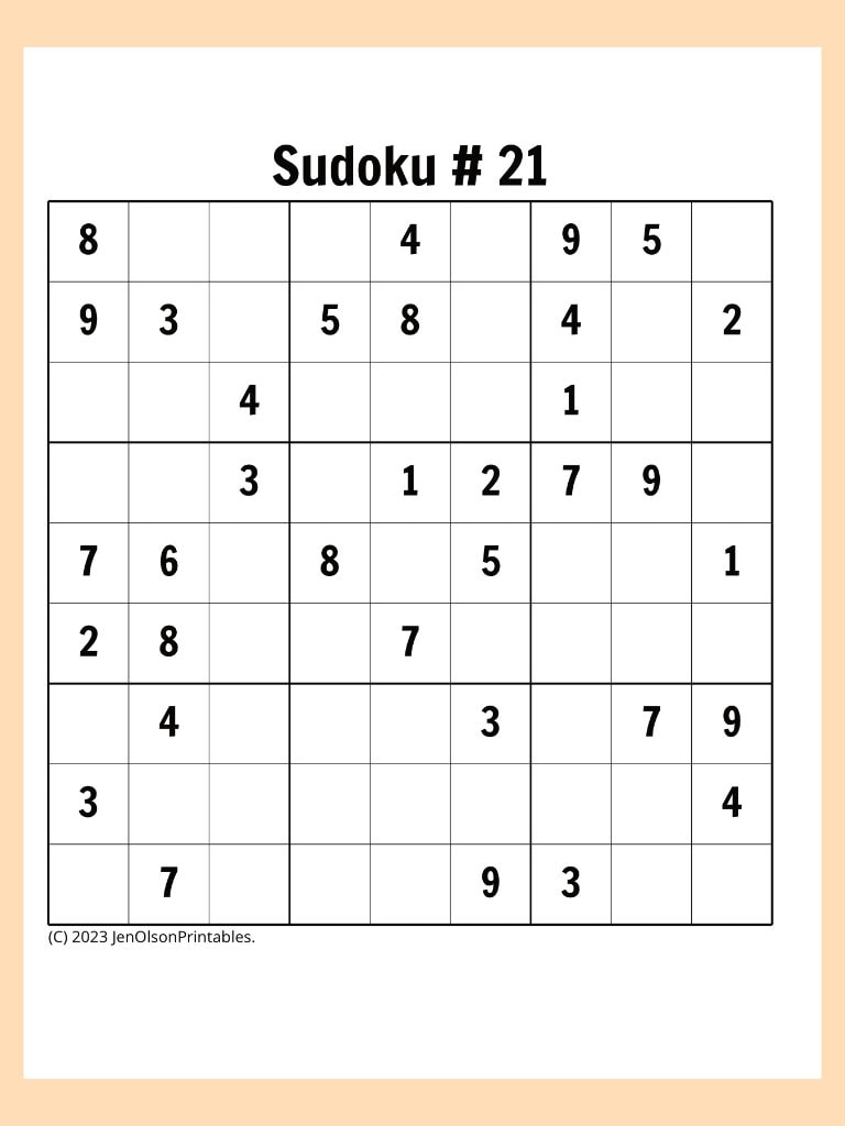 100 Easy Sudoku Puzzles Vol. 3 - Etsy
