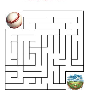 Baseball Maze - Etsy