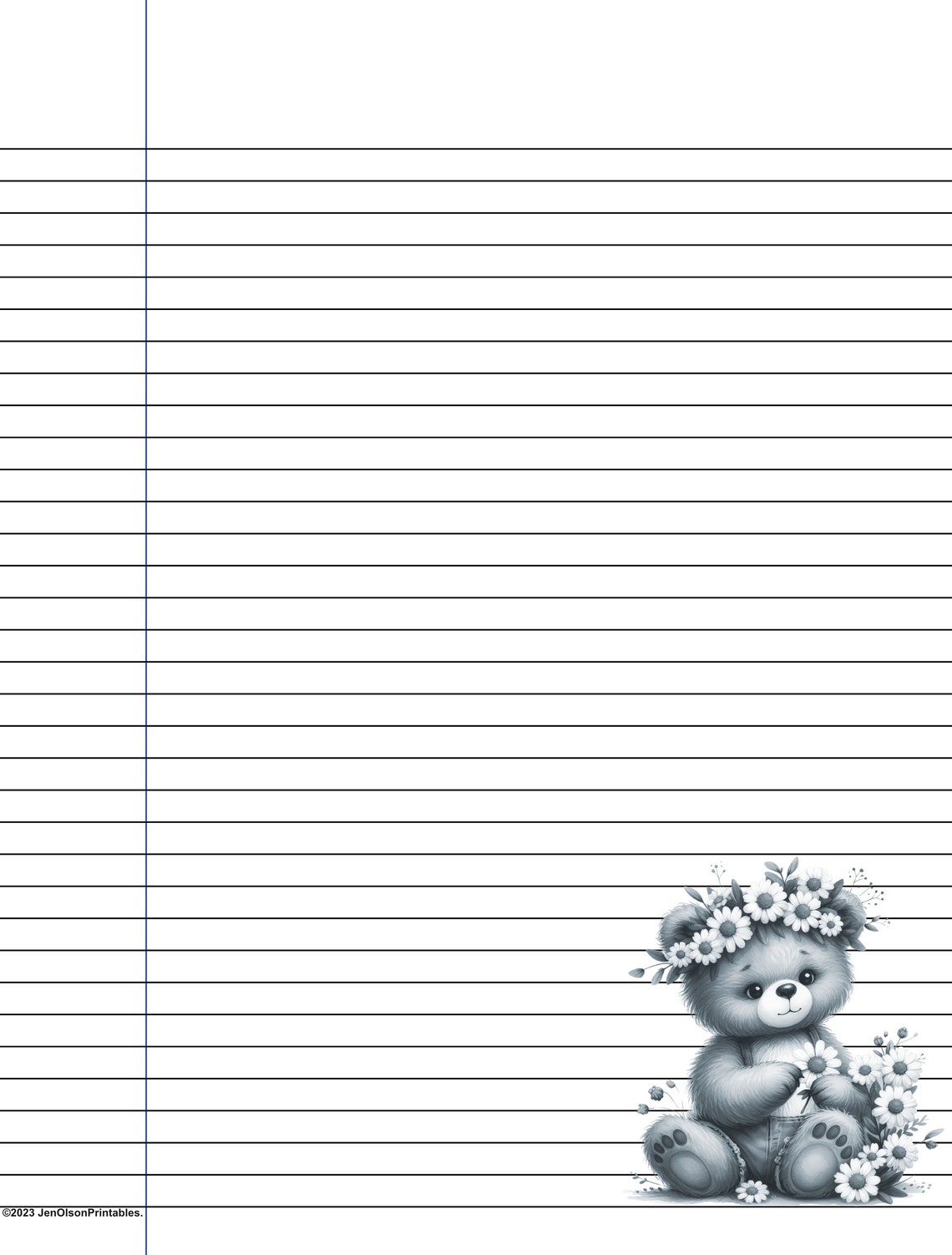 Daisy-themed Notebook Paper - Etsy