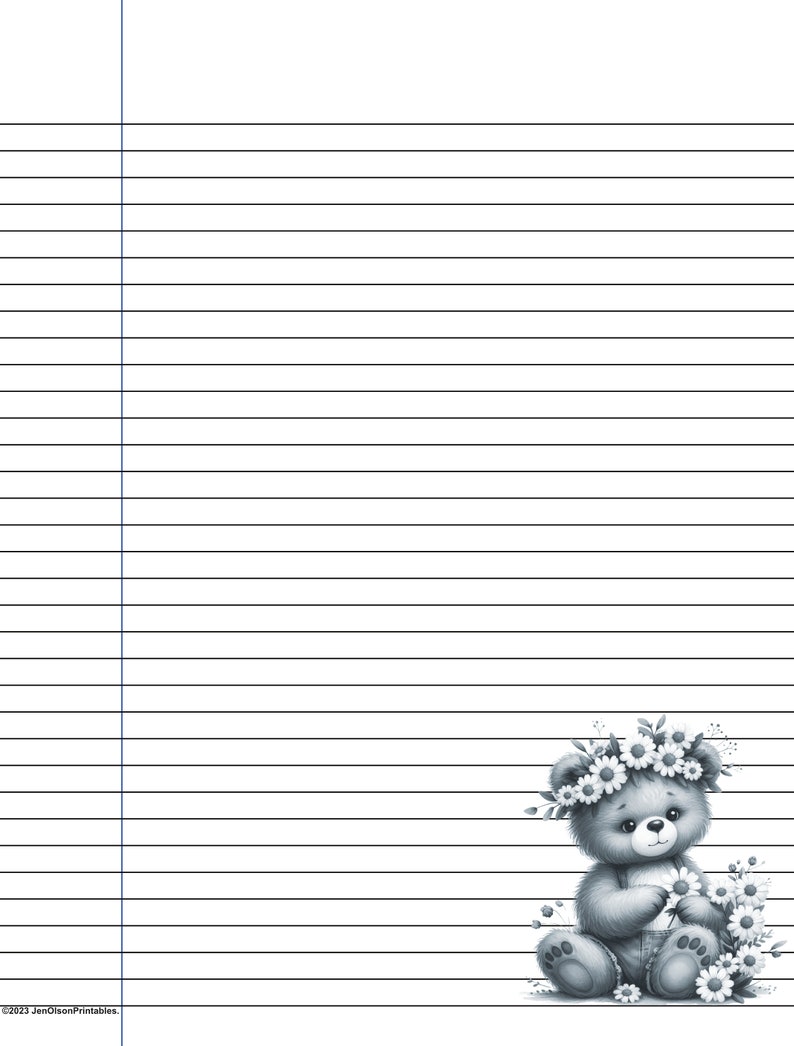 Daisy-themed Notebook Paper - Etsy