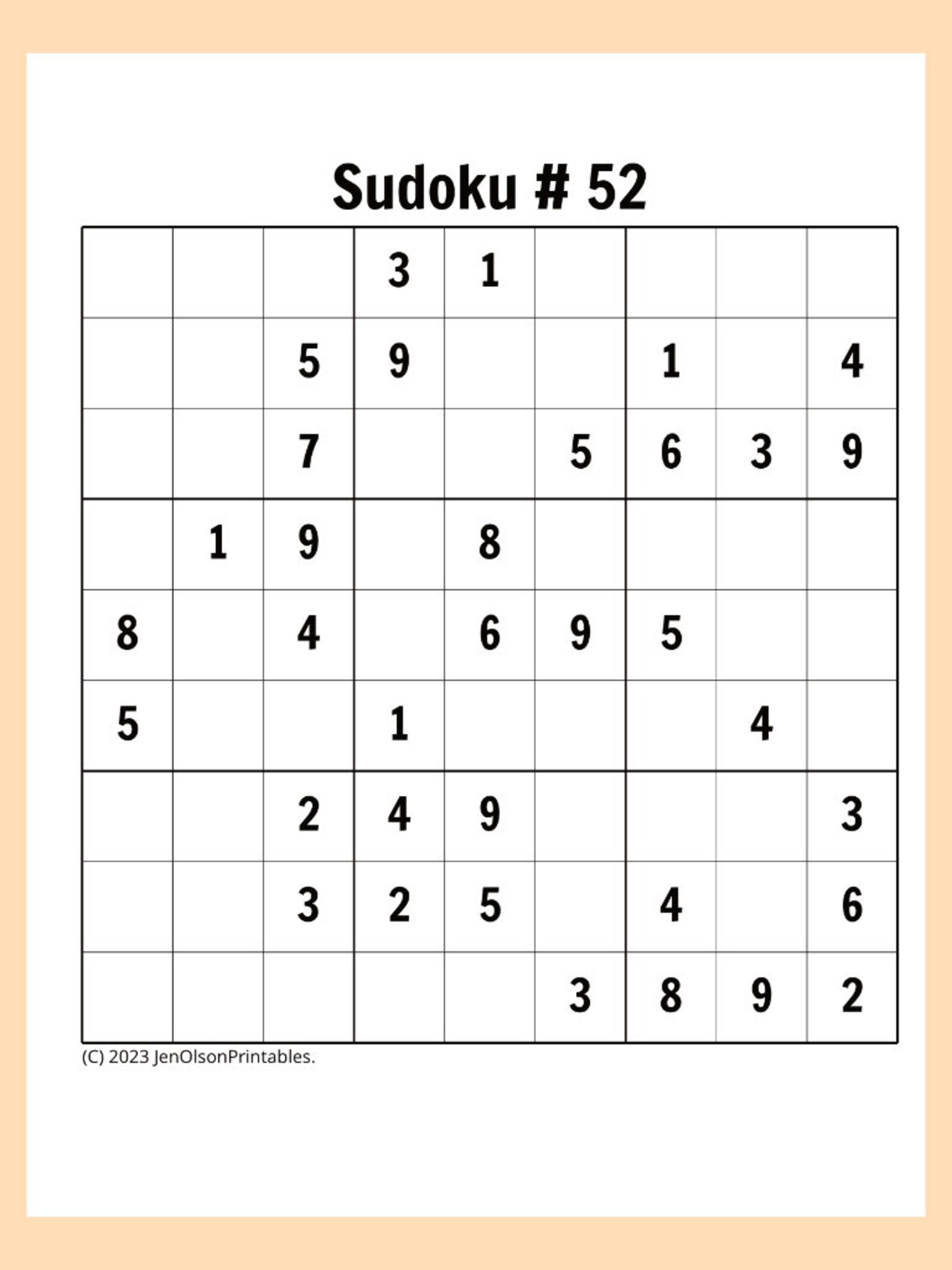 100 Easy Sudoku Puzzles Vol. 3 - Etsy