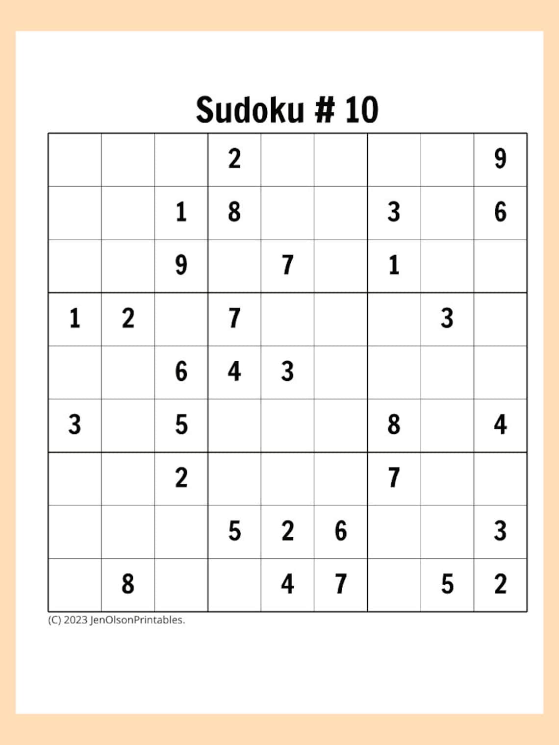 100 Easy Sudoku Puzzles Vol. 5 - Etsy