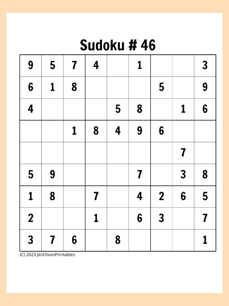 100 Easy Sudoku Puzzles Vol. 5 - Etsy