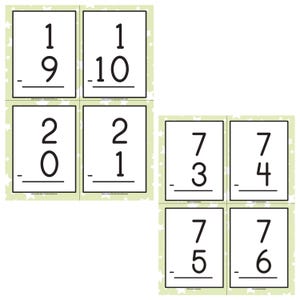 Printable Subtraction Flashcards 0-10 (PDF Download) - Etsy