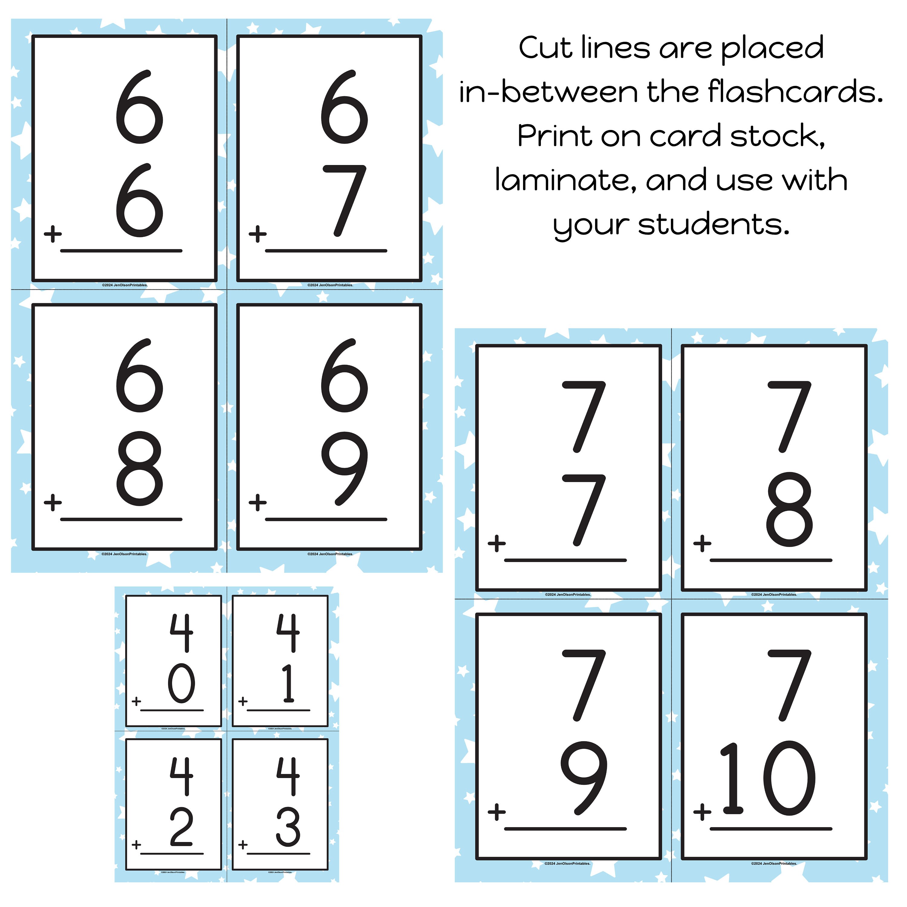 Addition Flashcards - Etsy