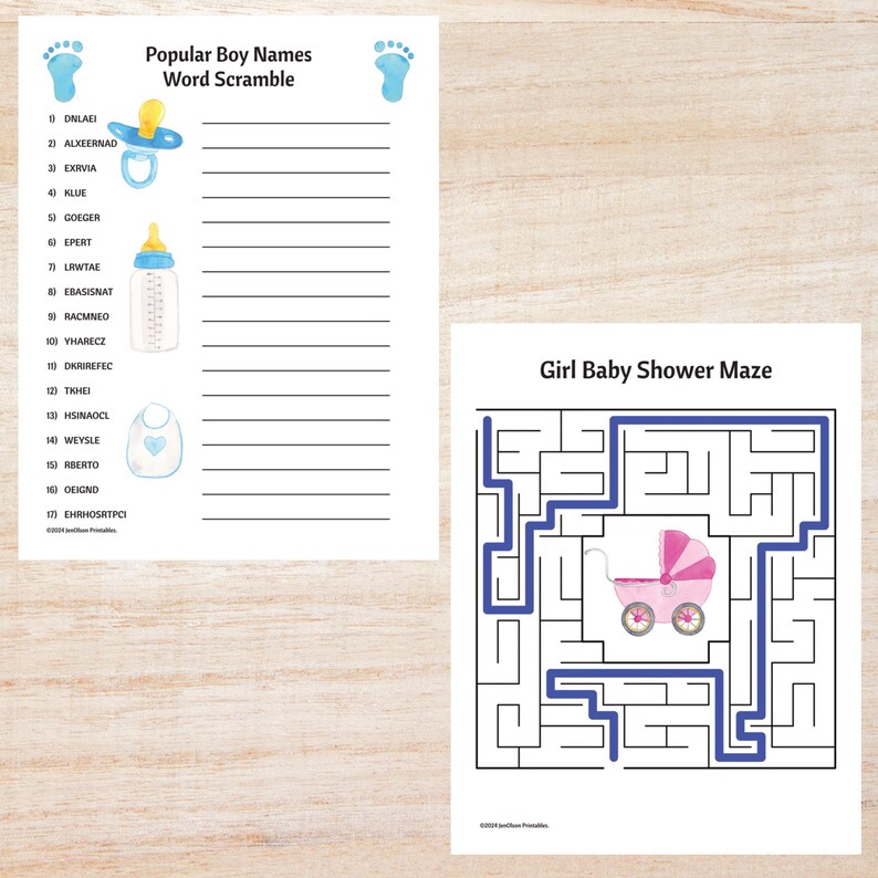 14 Baby Shower Activities - Etsy