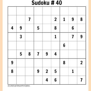 100 Easy Sudoku Puzzles Vol. 3 - Etsy