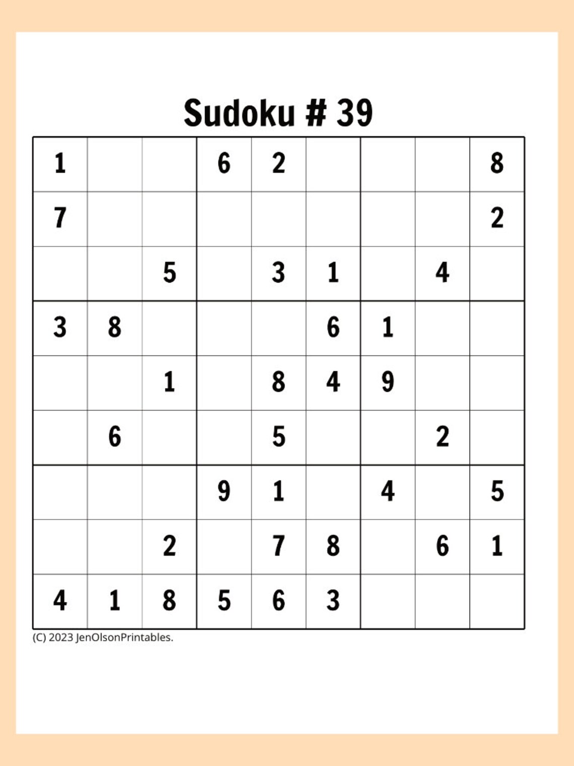 100 Easy Sudoku Puzzles Vol. 2 - Etsy