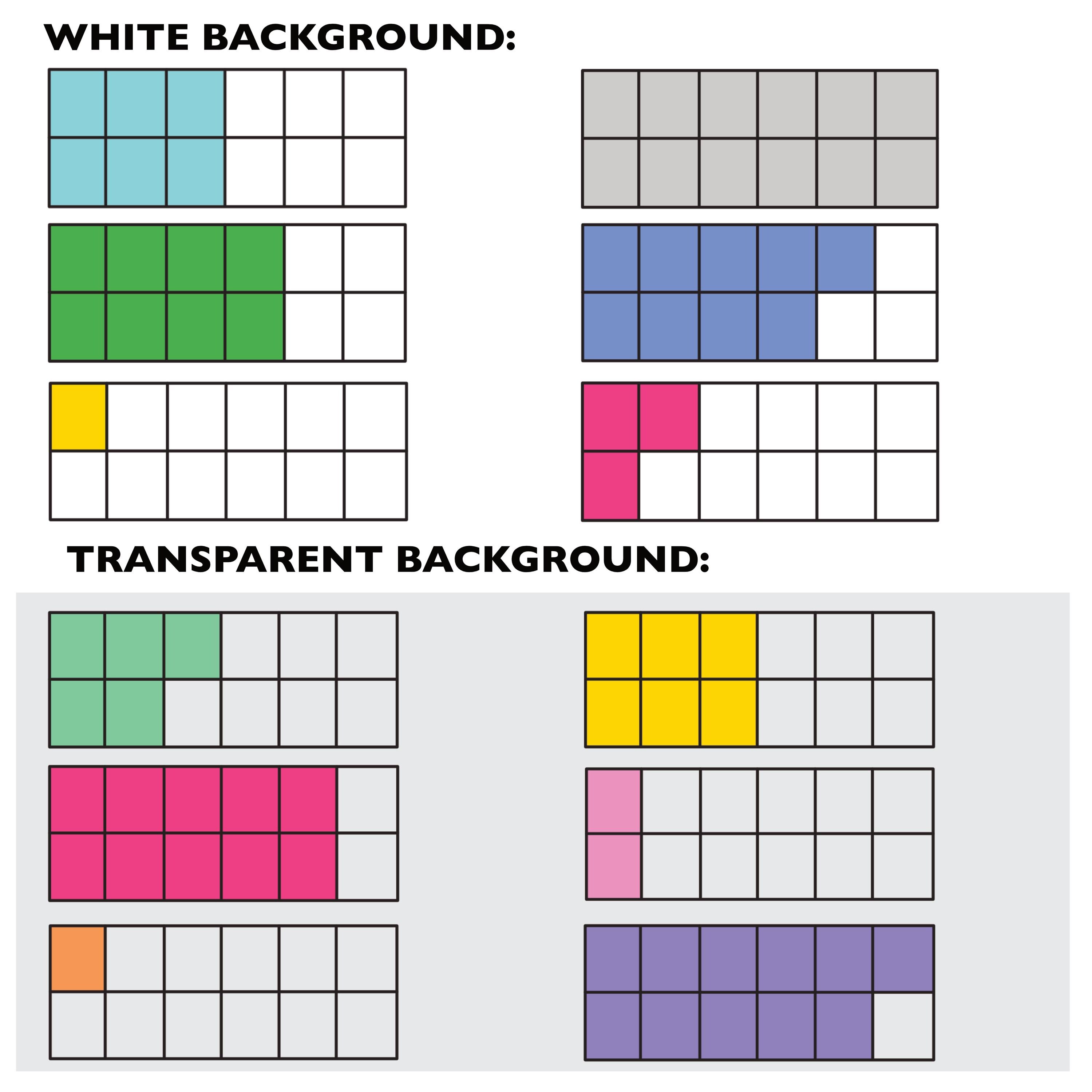 Rectangular Fraction Clip Art - Etsy