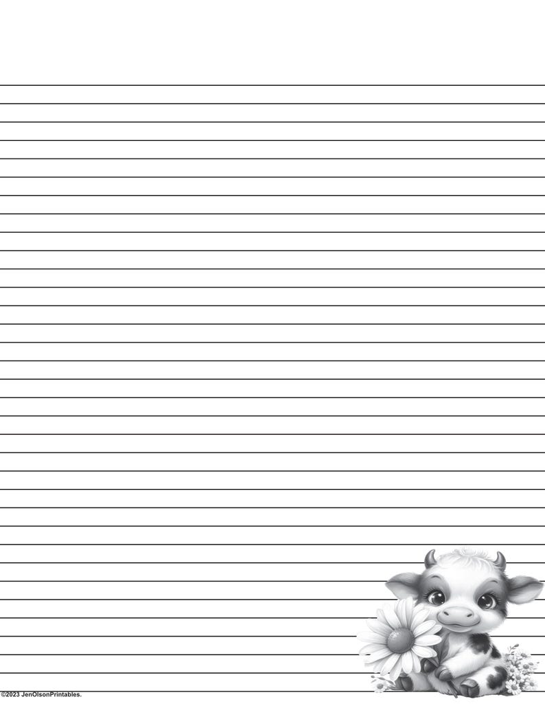 Daisy-themed Notebook Paper - Etsy