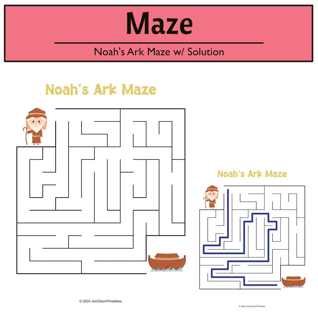 Noah's Ark Maze - Etsy